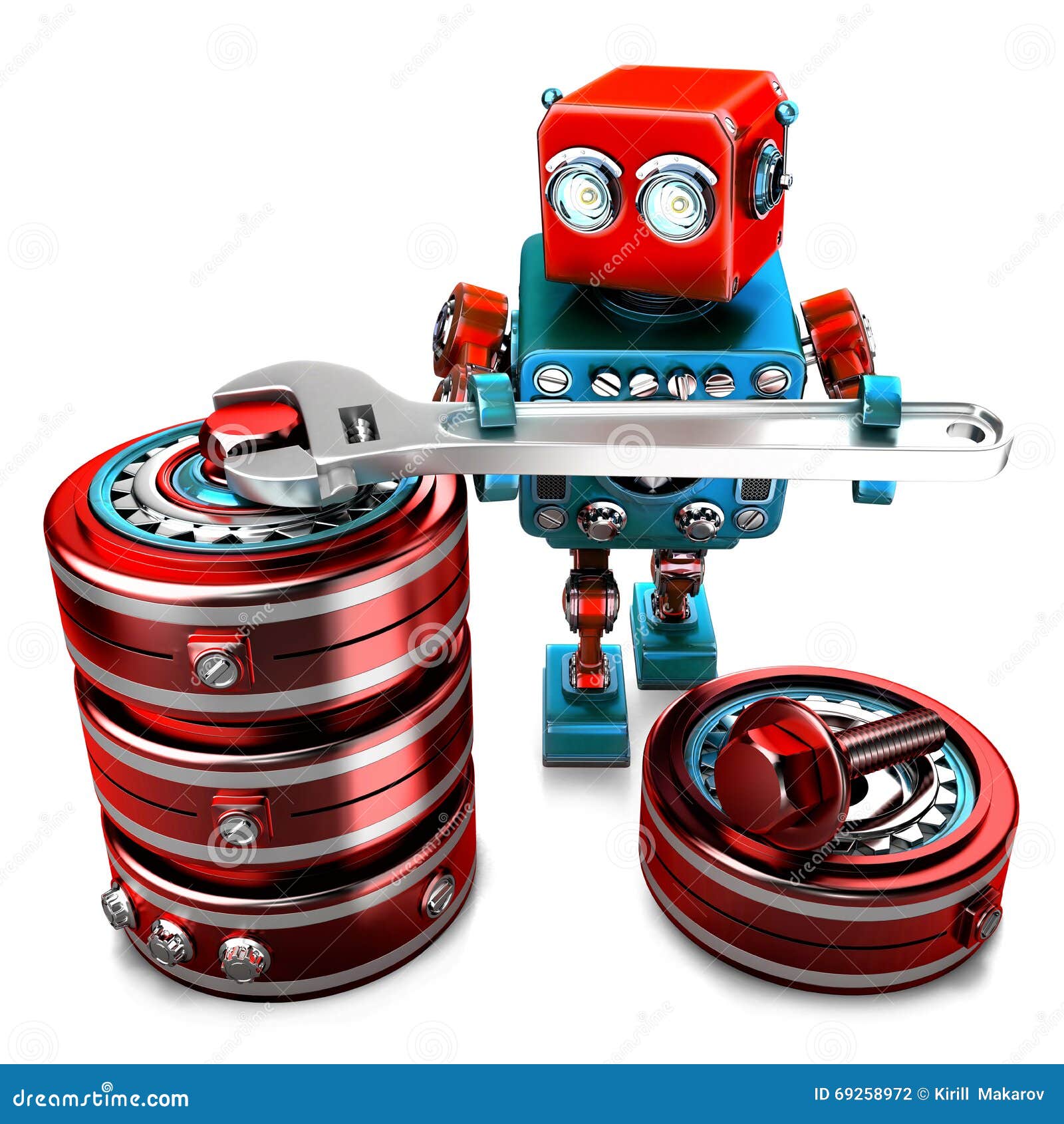 Database Maintenance Icon, Linear Design Cartoon Vector | CartoonDealer ...