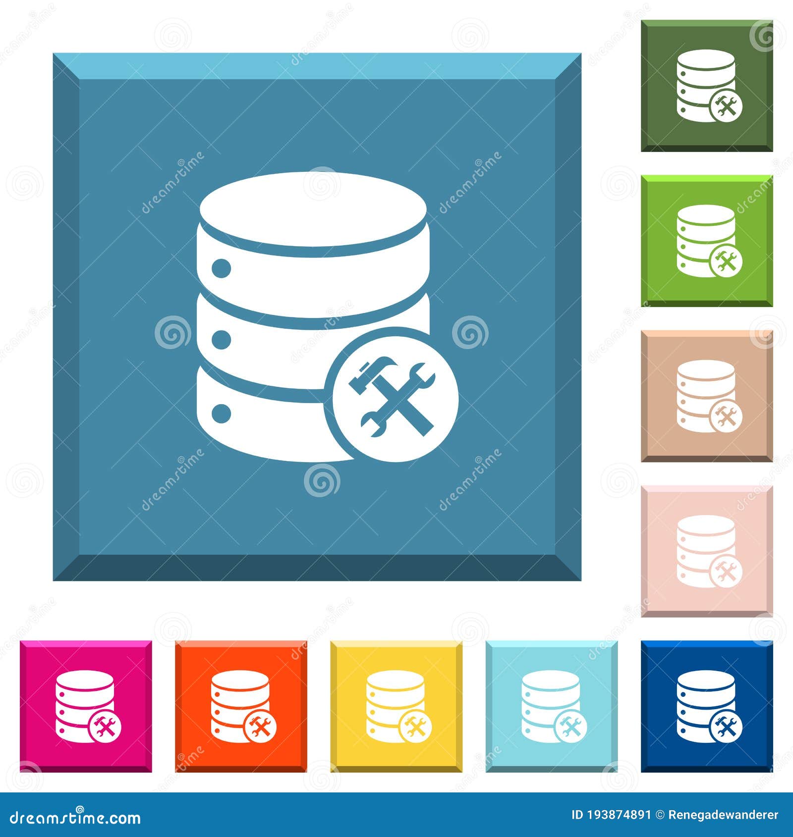 Database Maintenance Icon, Linear Design Cartoon Vector | CartoonDealer ...