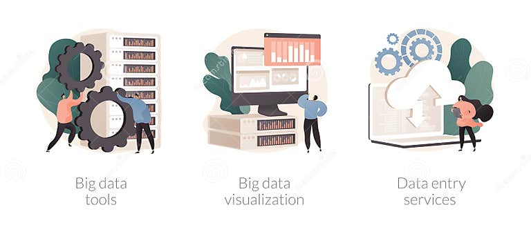 Database Management Abstract Concept Vector Illustrations. Stock Vector ...