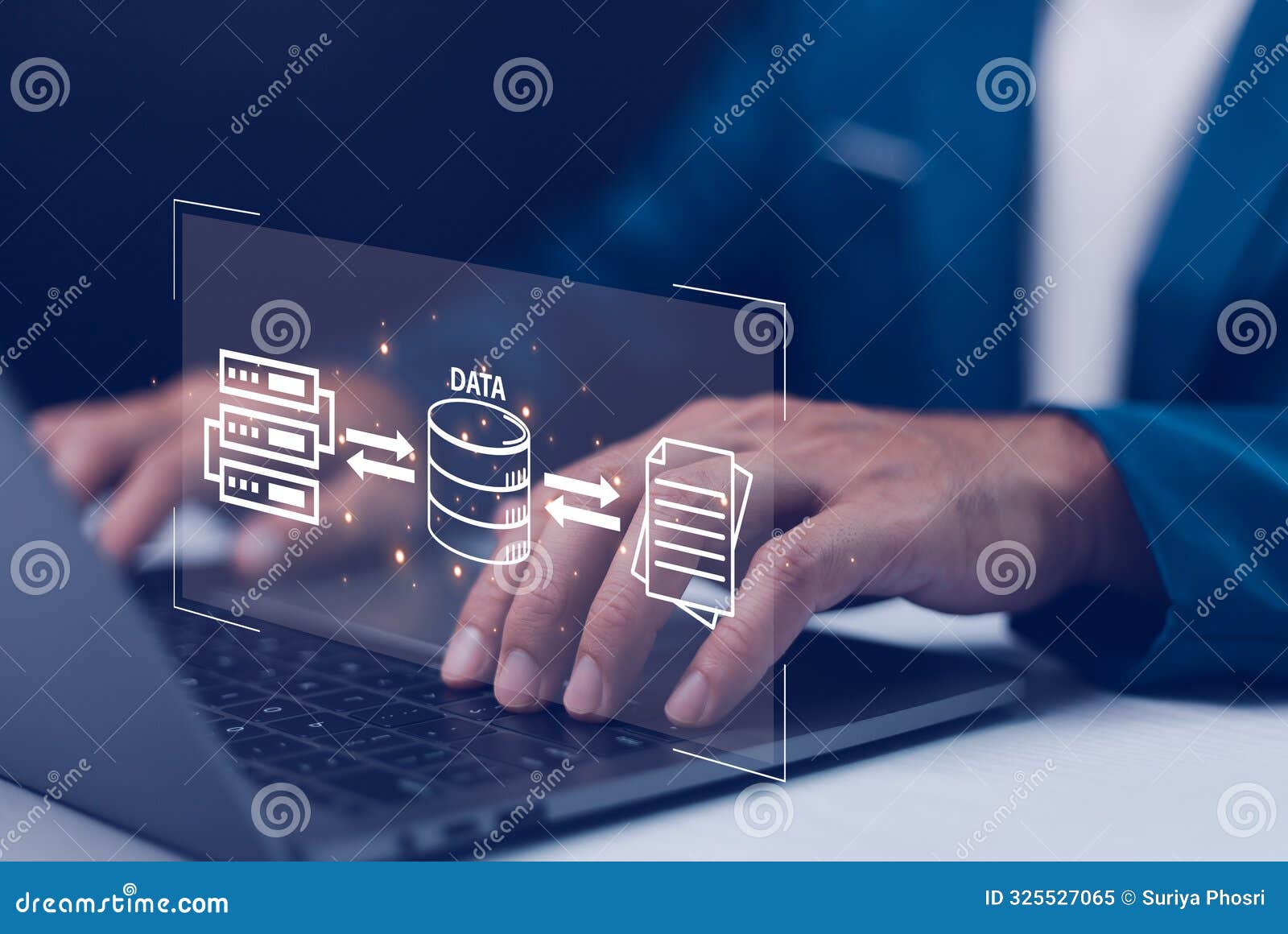 Database Management Cloud Computing or Data Center, File Document Transfer or Business ...