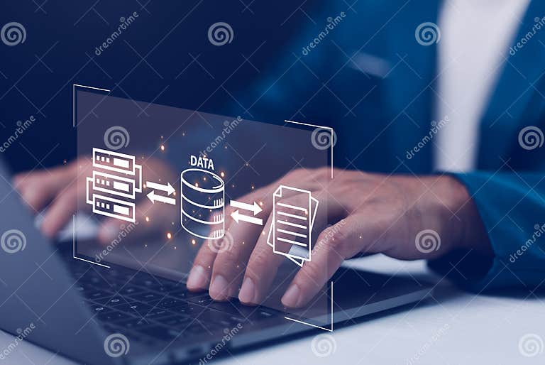 Database Management Cloud Computing or Data Center, File Document Transfer or Business ...