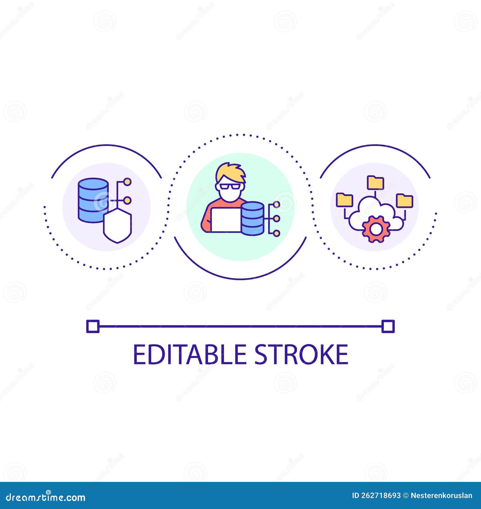 Database Management Loop Concept Icon Stock Vector Illustration Of Information Analyst 262718693