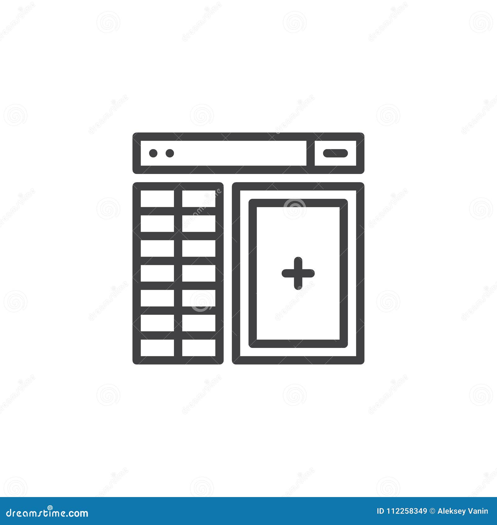 Database Management Outline Icon Stock Vector Illustration Of Icon