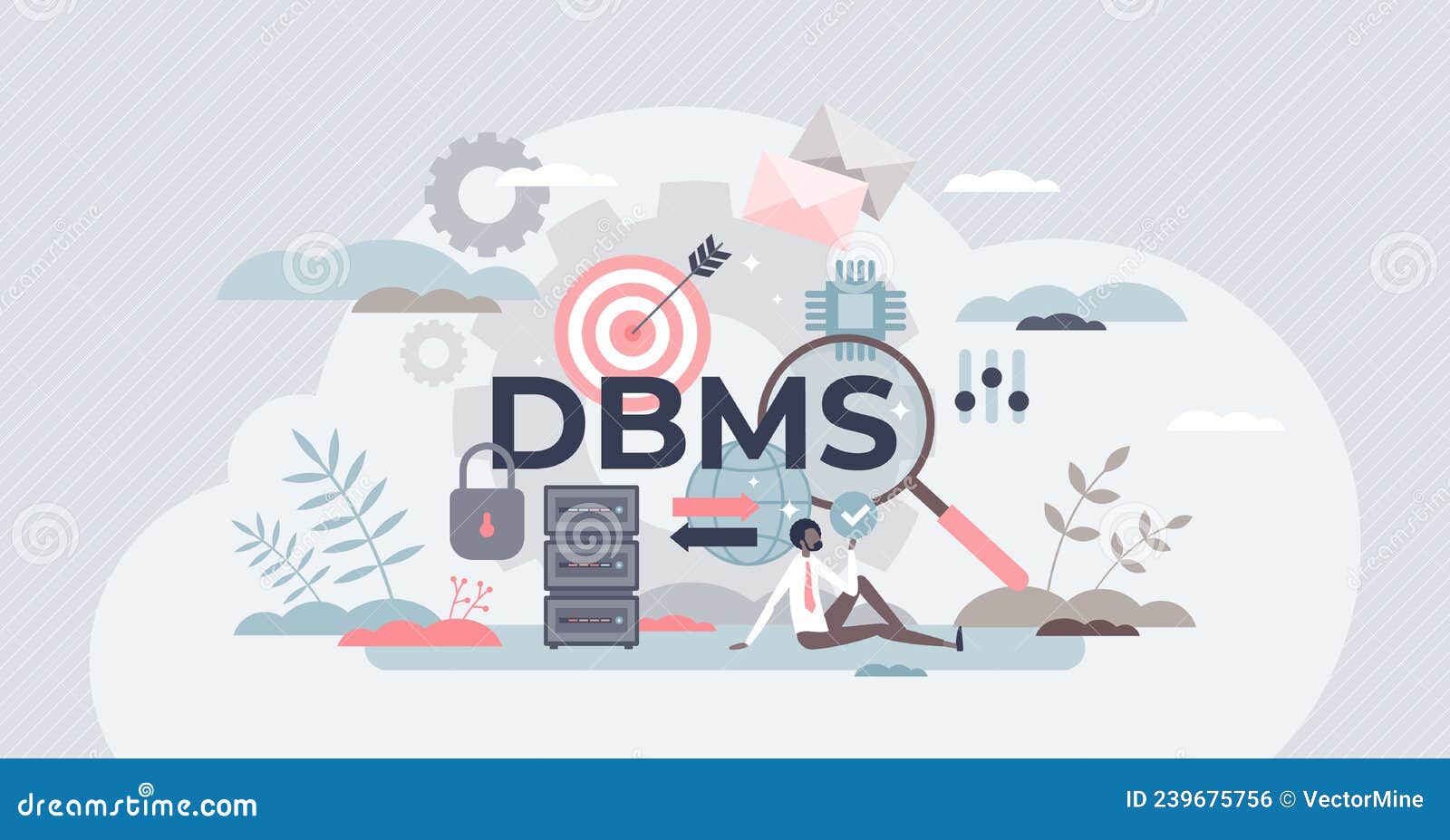 Database Management Systems or DBMS Software Tool Usage Outline Diagram ...