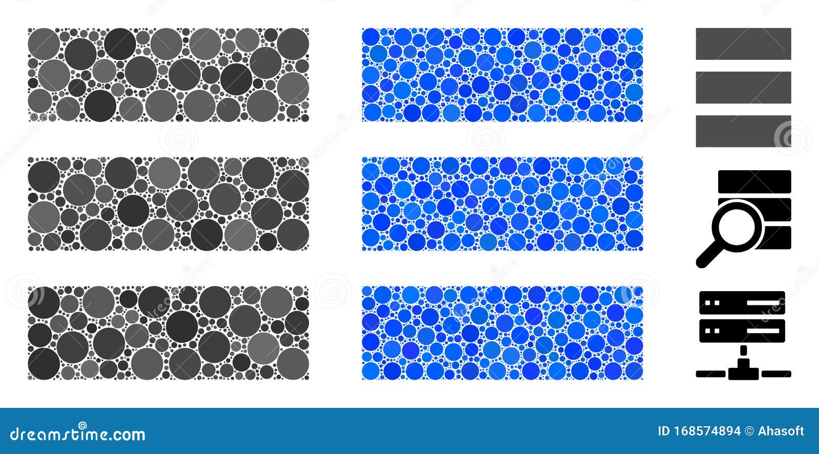 Database Mosaic Icon of Circle Dots Stock Vector - Illustration of ...