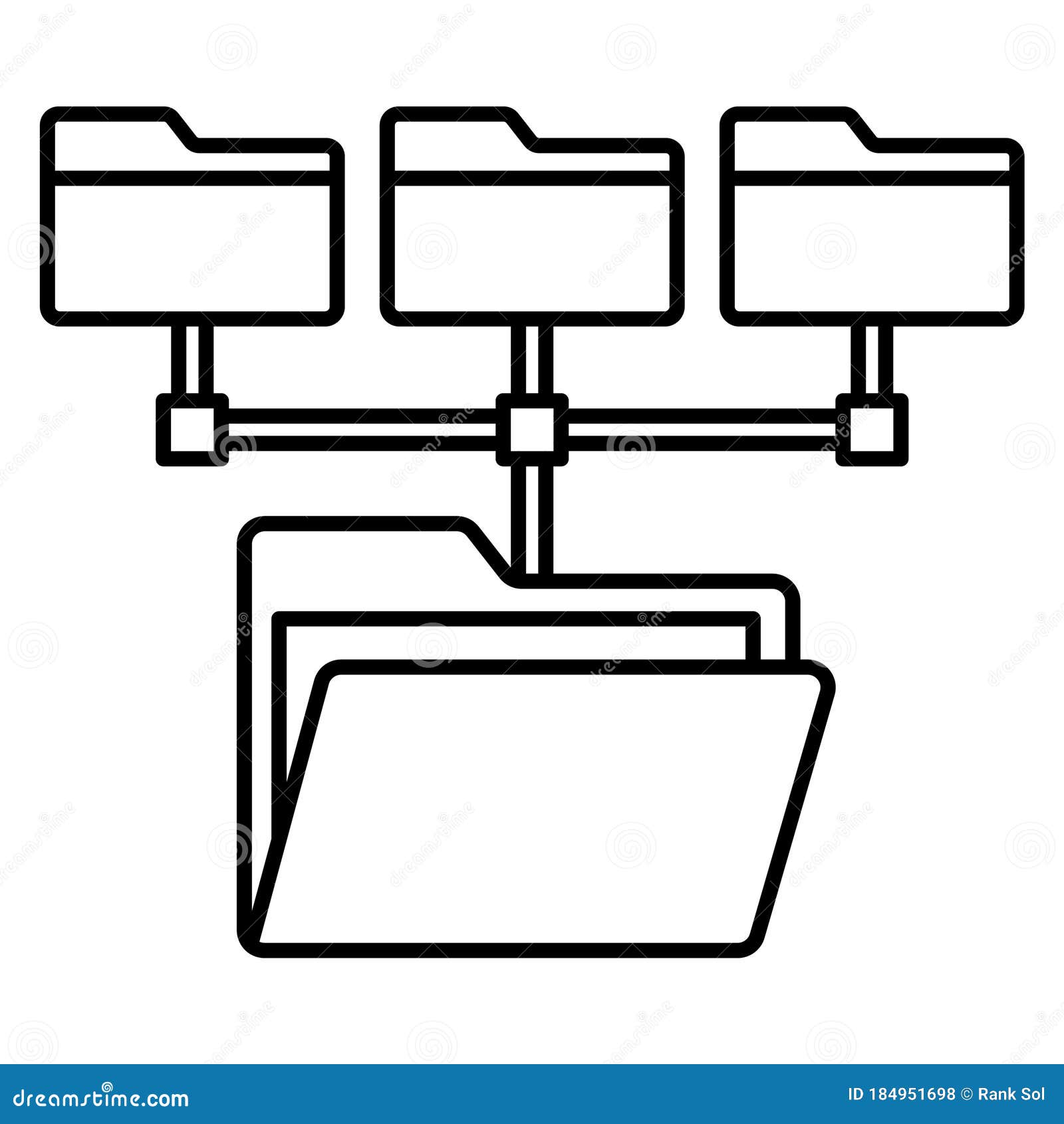 Network Shared Folder Icon Vector | CartoonDealer.com #108209489