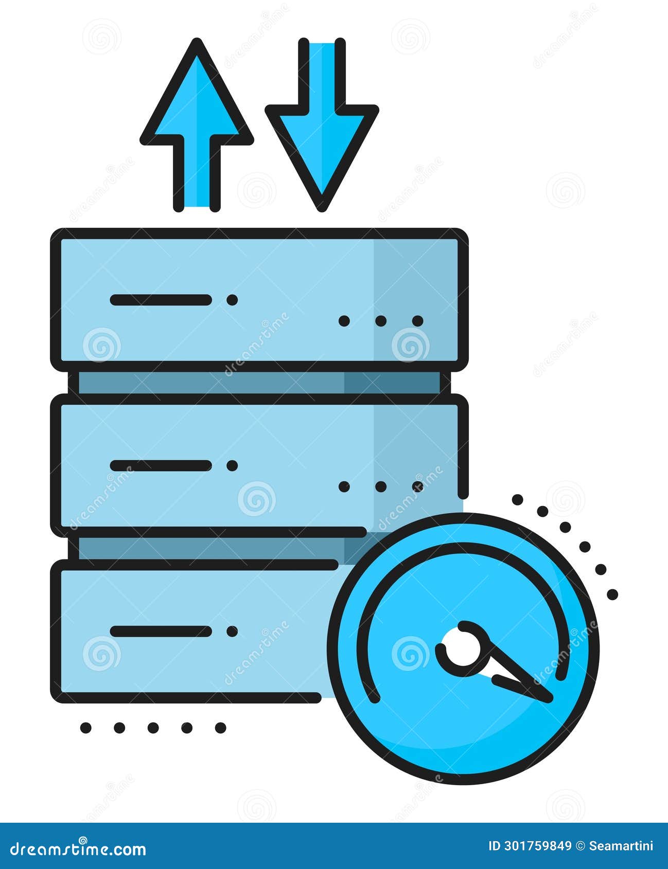 Database Network Server Color Icon, Cloud Storage Stock Illustration ... Database Network Server Color Icon, Cloud Storage Stock Illustration ...