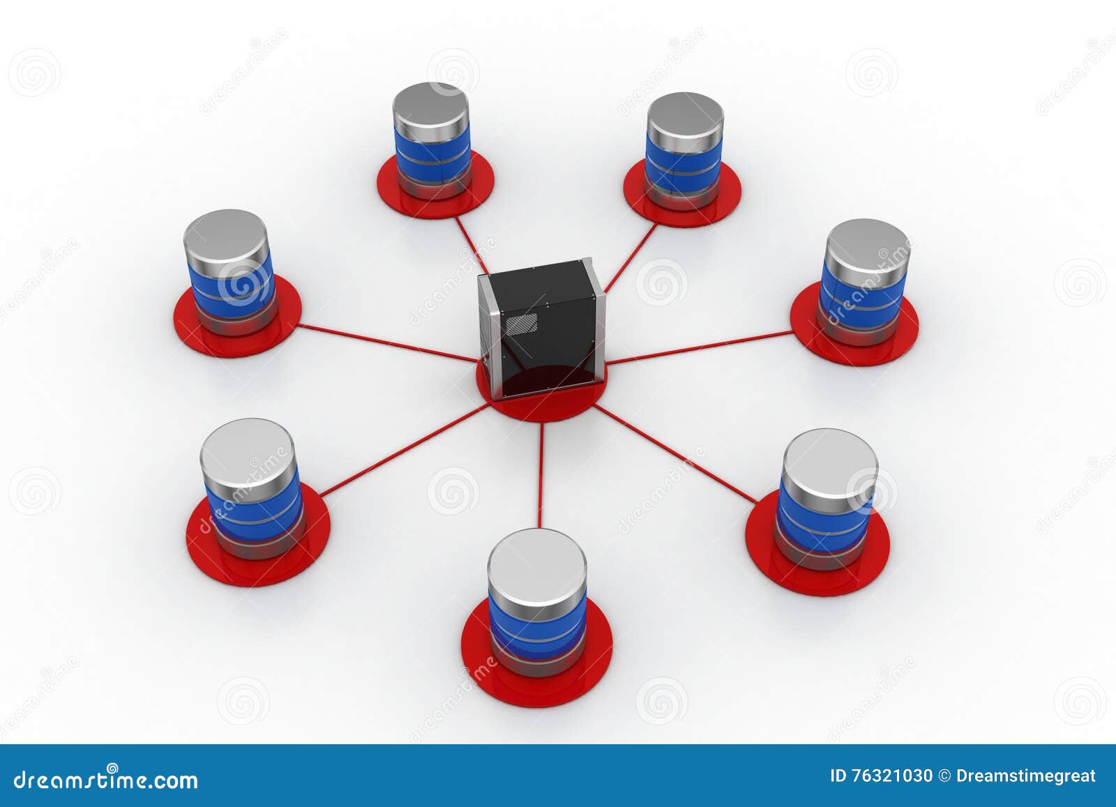 Database Networking Concept Stock Illustration Illustration Of