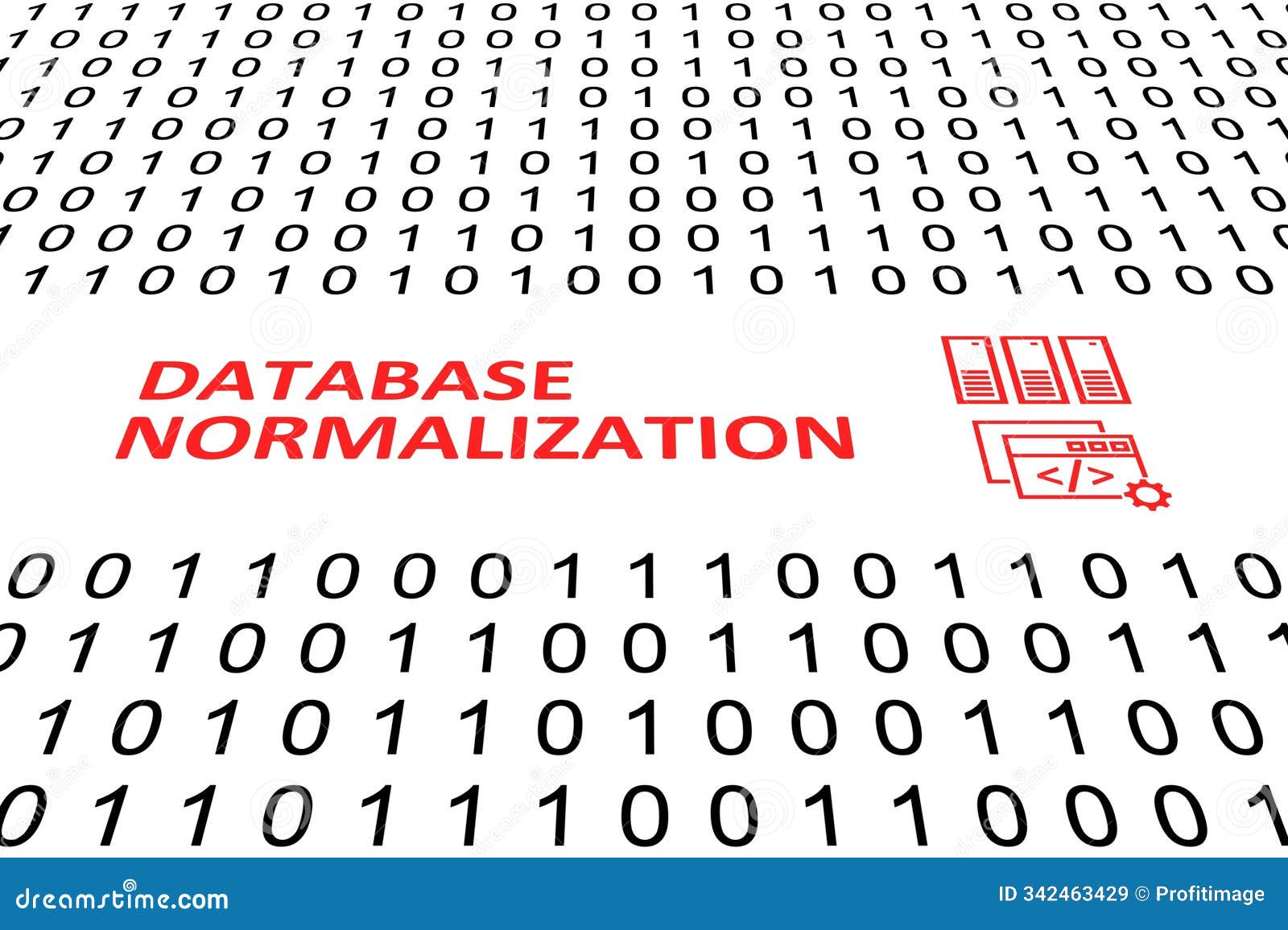 DATABASE NORMALIZATION Concept Binary Code 3d Stock Illustration ... DATABASE NORMALIZATION Concept Binary Code 3d Stock Illustration ...