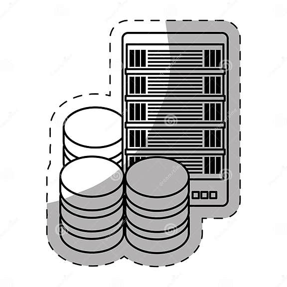 Database Optimization Server Banner Icon Stock Illustration ...