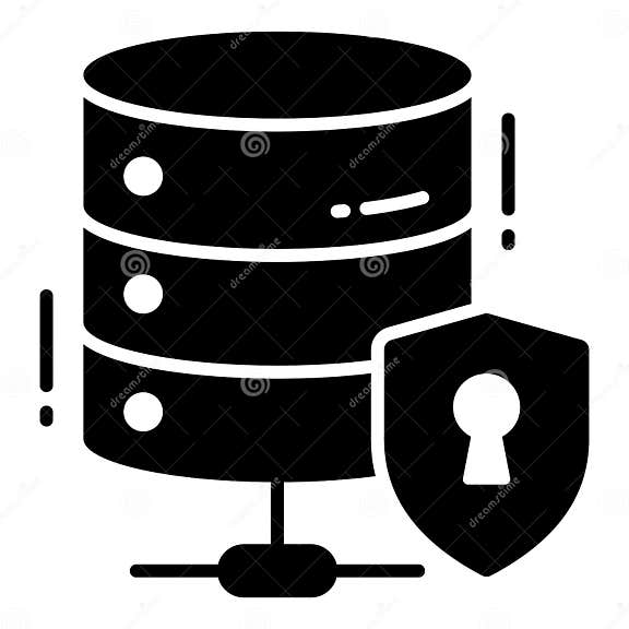 Database, Protection and Security Vector Icons Set Cyber Computer Network Business Data ...