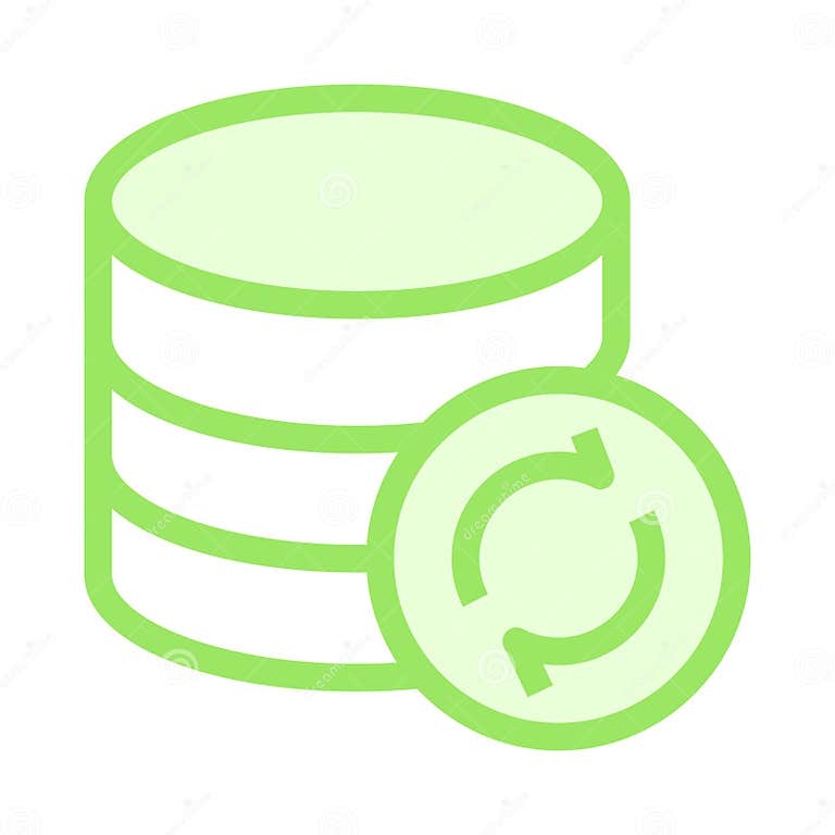 Database Reload Color Line Icon Stock Illustration - Illustration of ...
