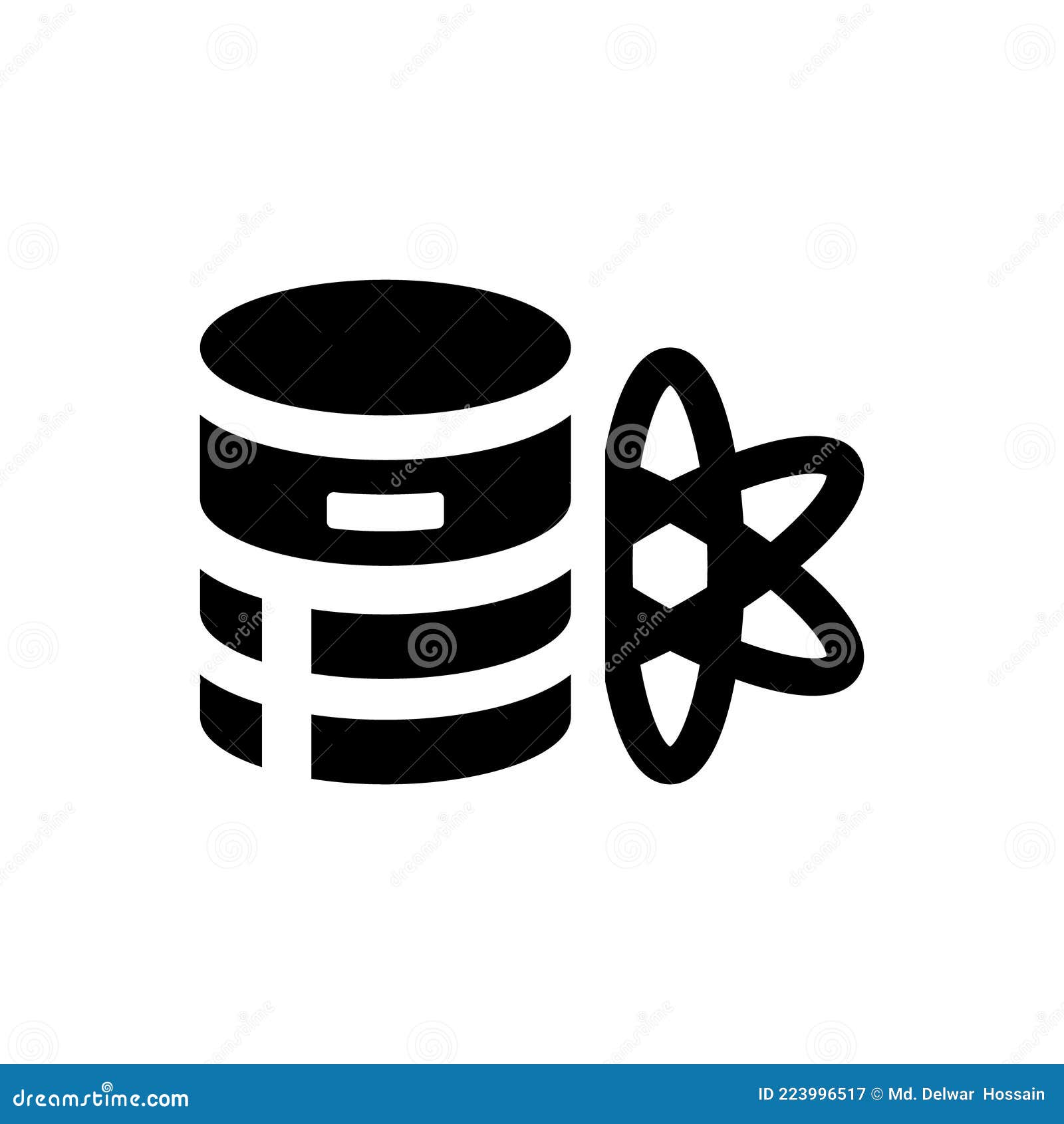 Database science icon stock vector. Illustration of sign - 223996517