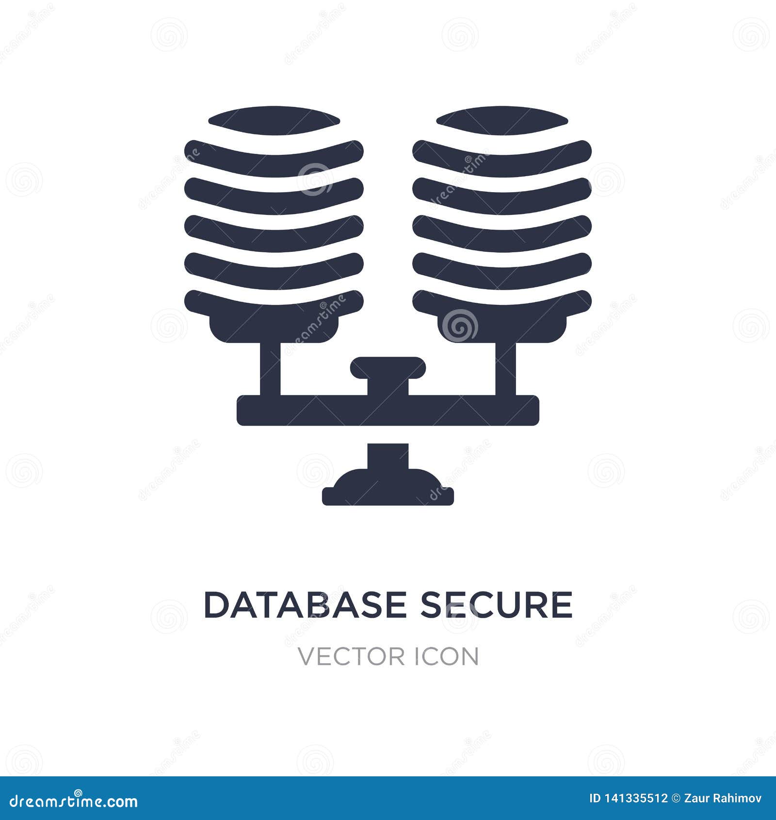 Database Secure Connection Icon On White Background Simple Element Illustration From Technology