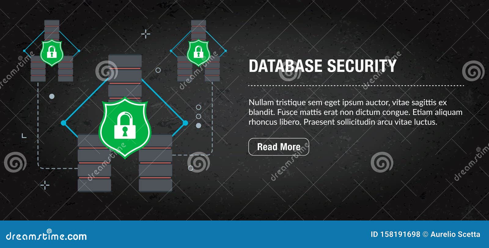 Database Security Concept Banner for Internet Stock Vector ...