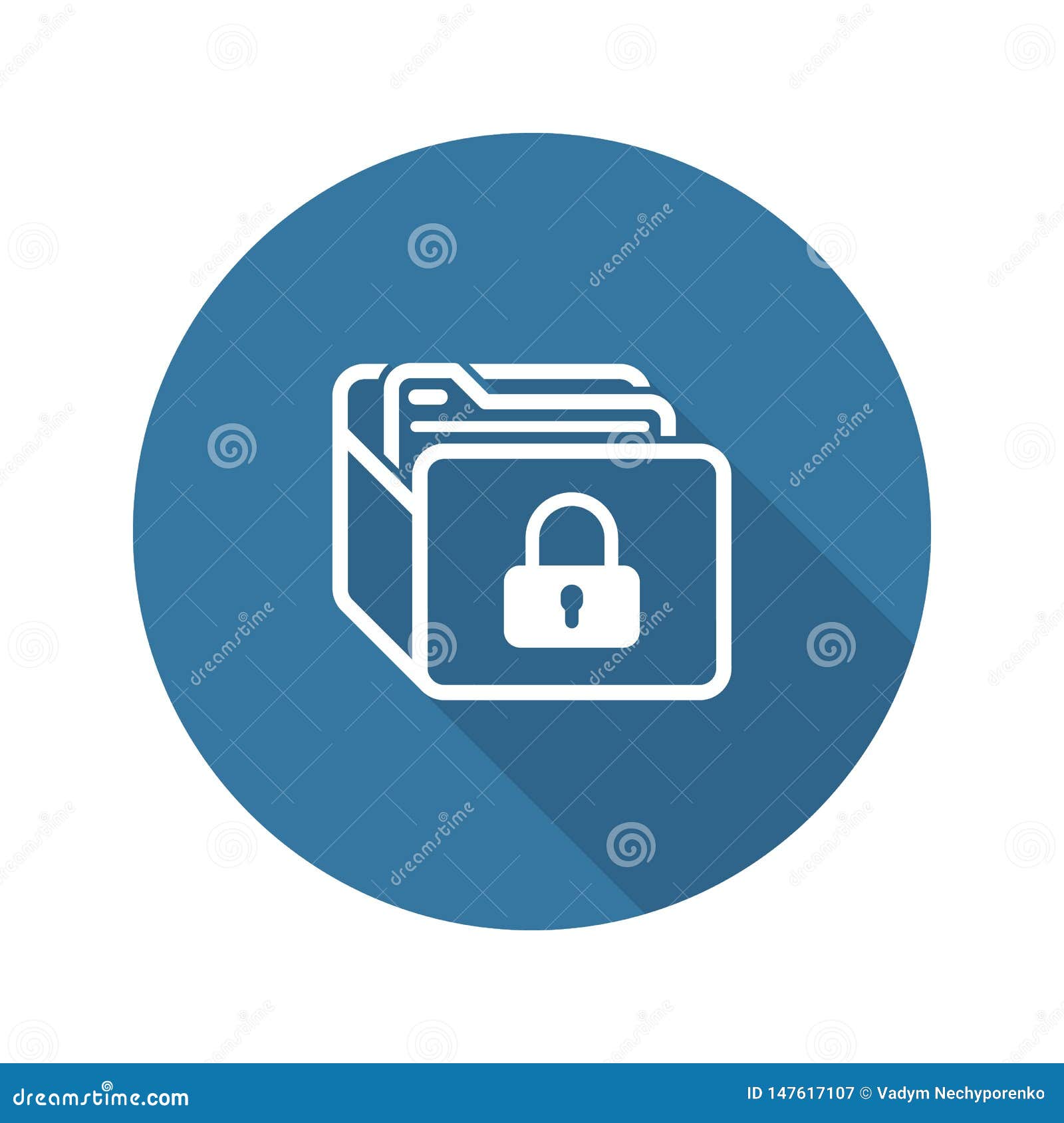 Database Security Icon. Flat Design Stock Illustration - Illustration ...