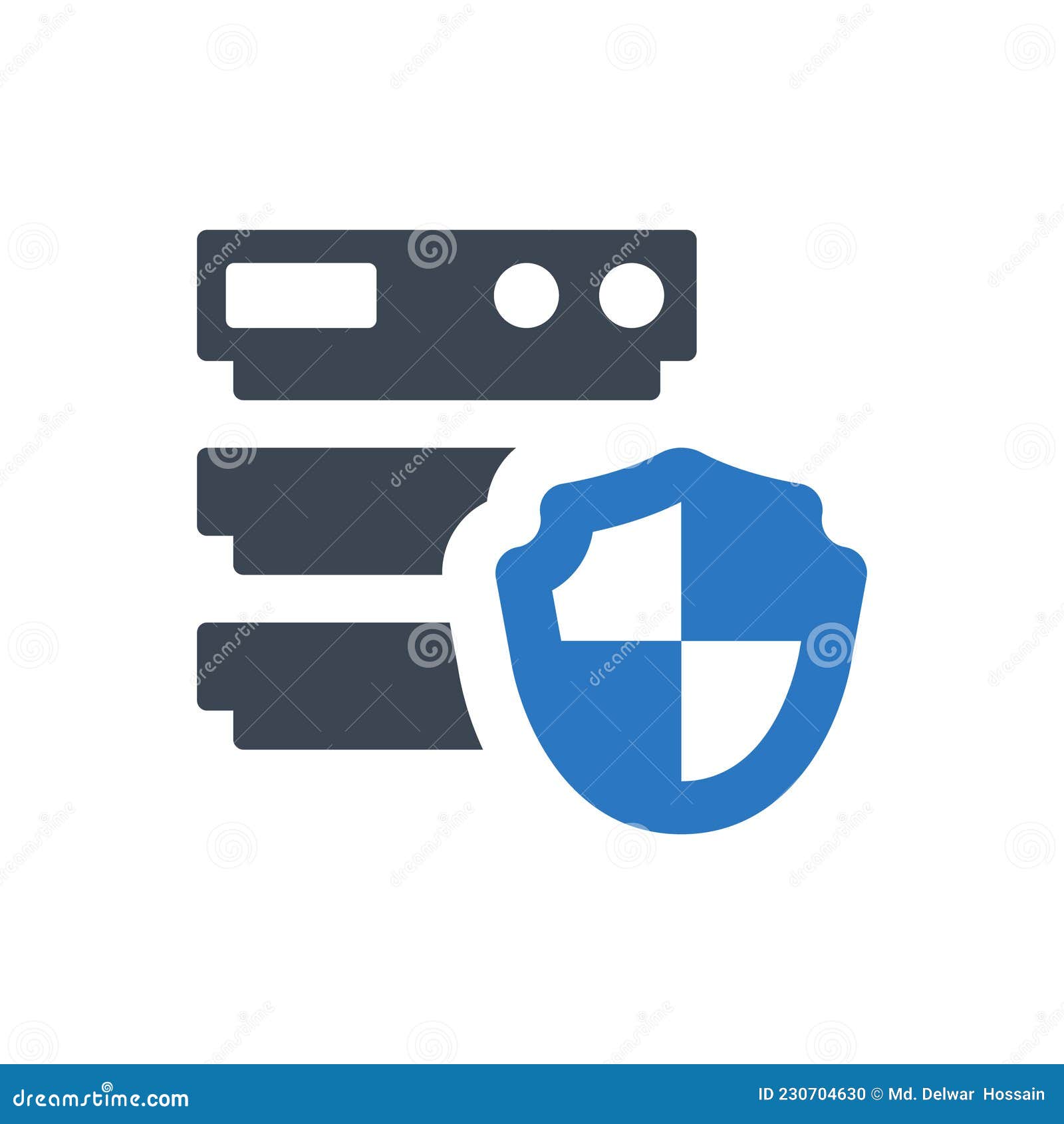 Database security icon stock vector. Illustration of network - 230704630
