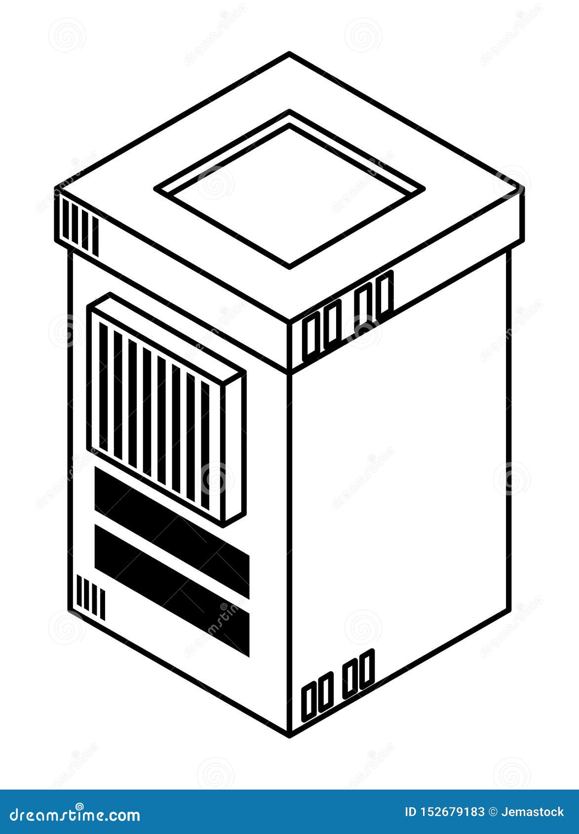 Database Server and Computing Technology in Black and White Stock ...