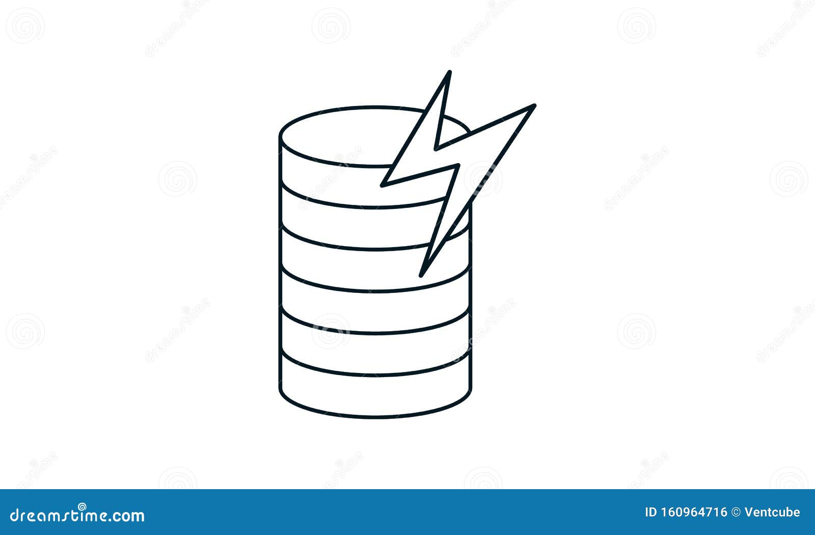 Database, Server, Electricity Icon - Vector. Database Vector Icon Stock ...