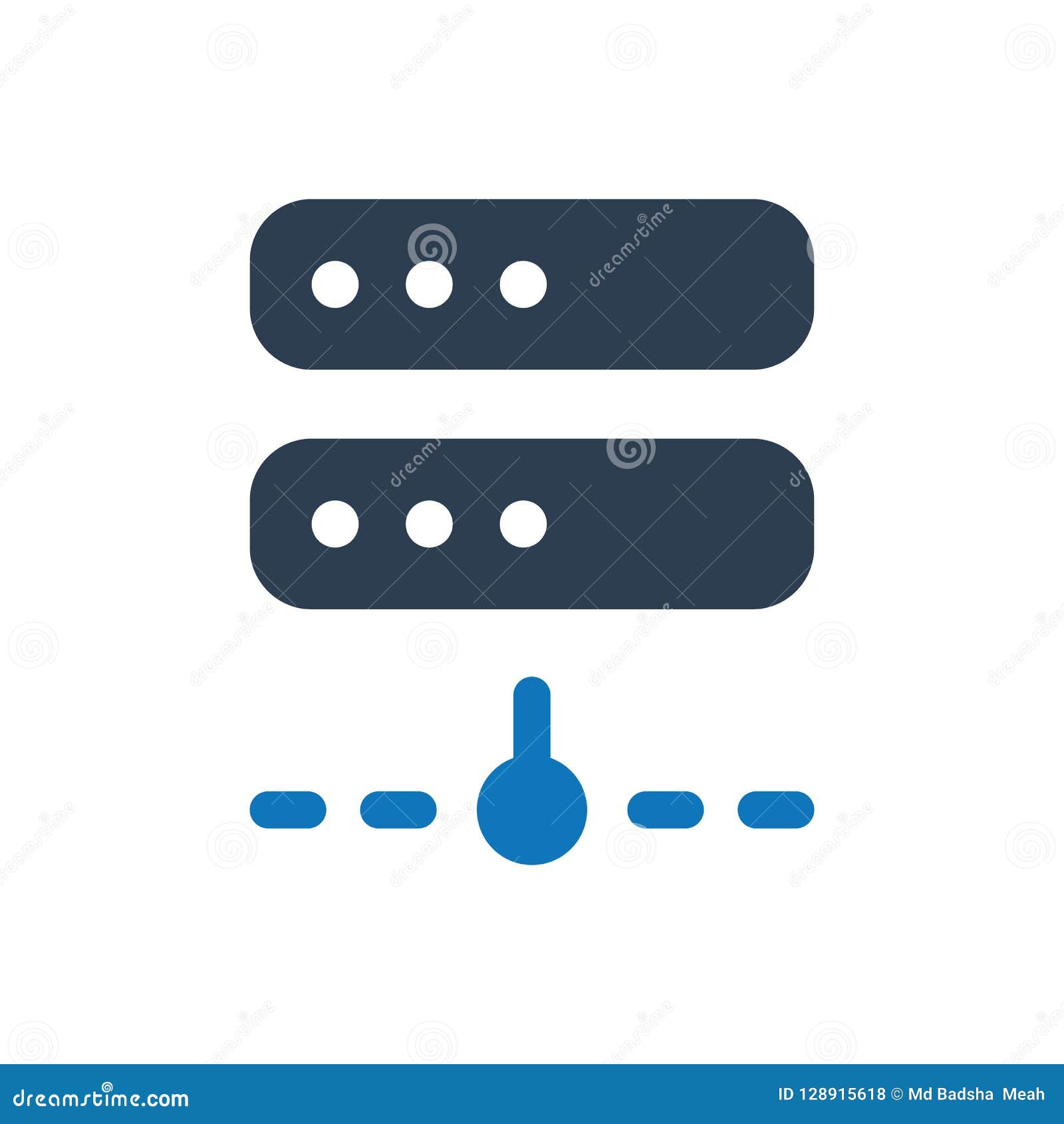 Database server icon stock vector. Illustration of icon - 128915618