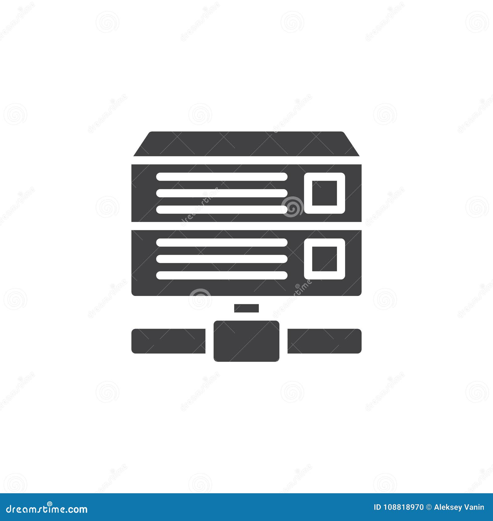 Database Server Icon Vector Stock Vector - Illustration of perfect ...