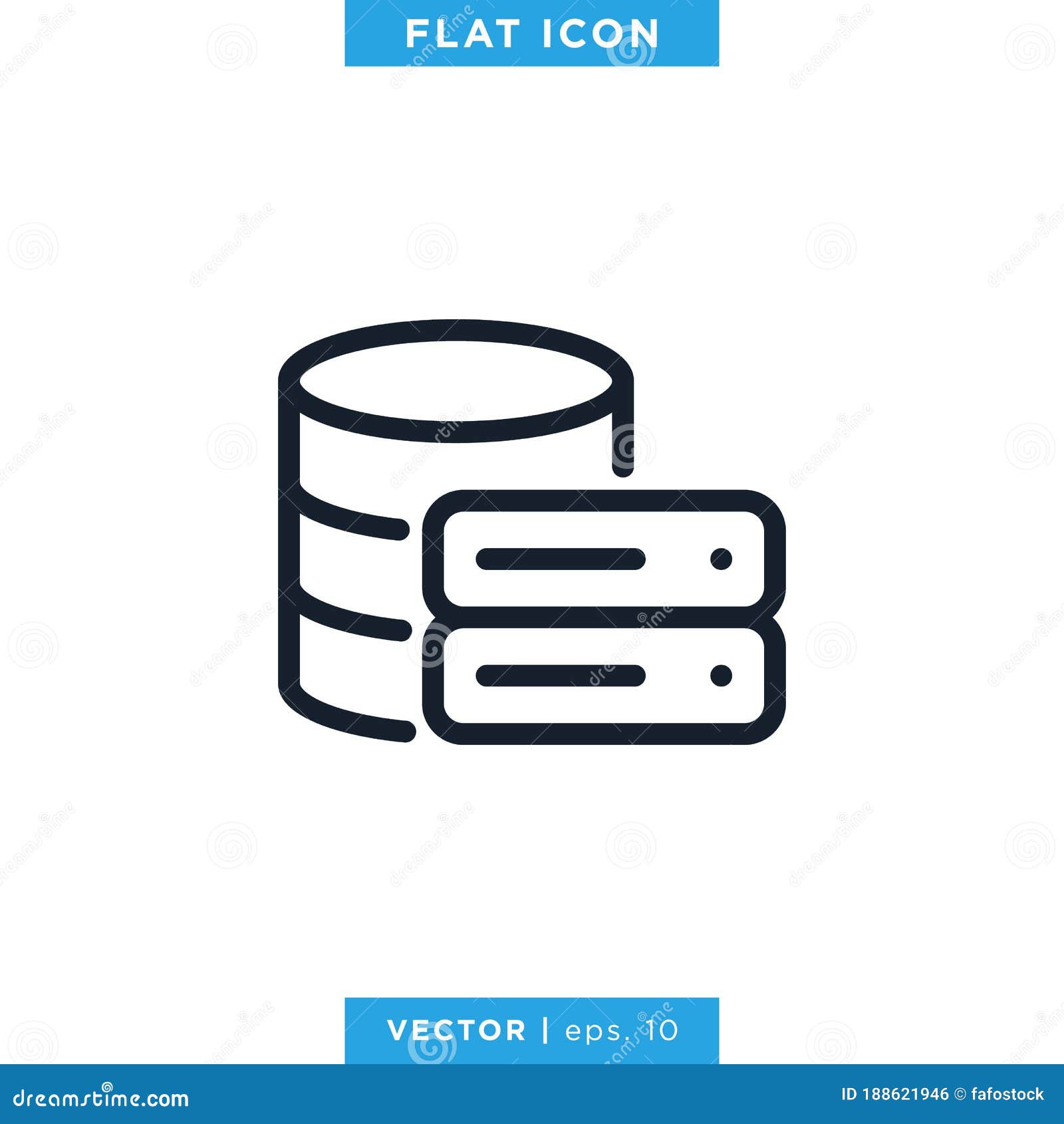 Database Server Icon Vector Design Template Stock Vector - Illustration ...