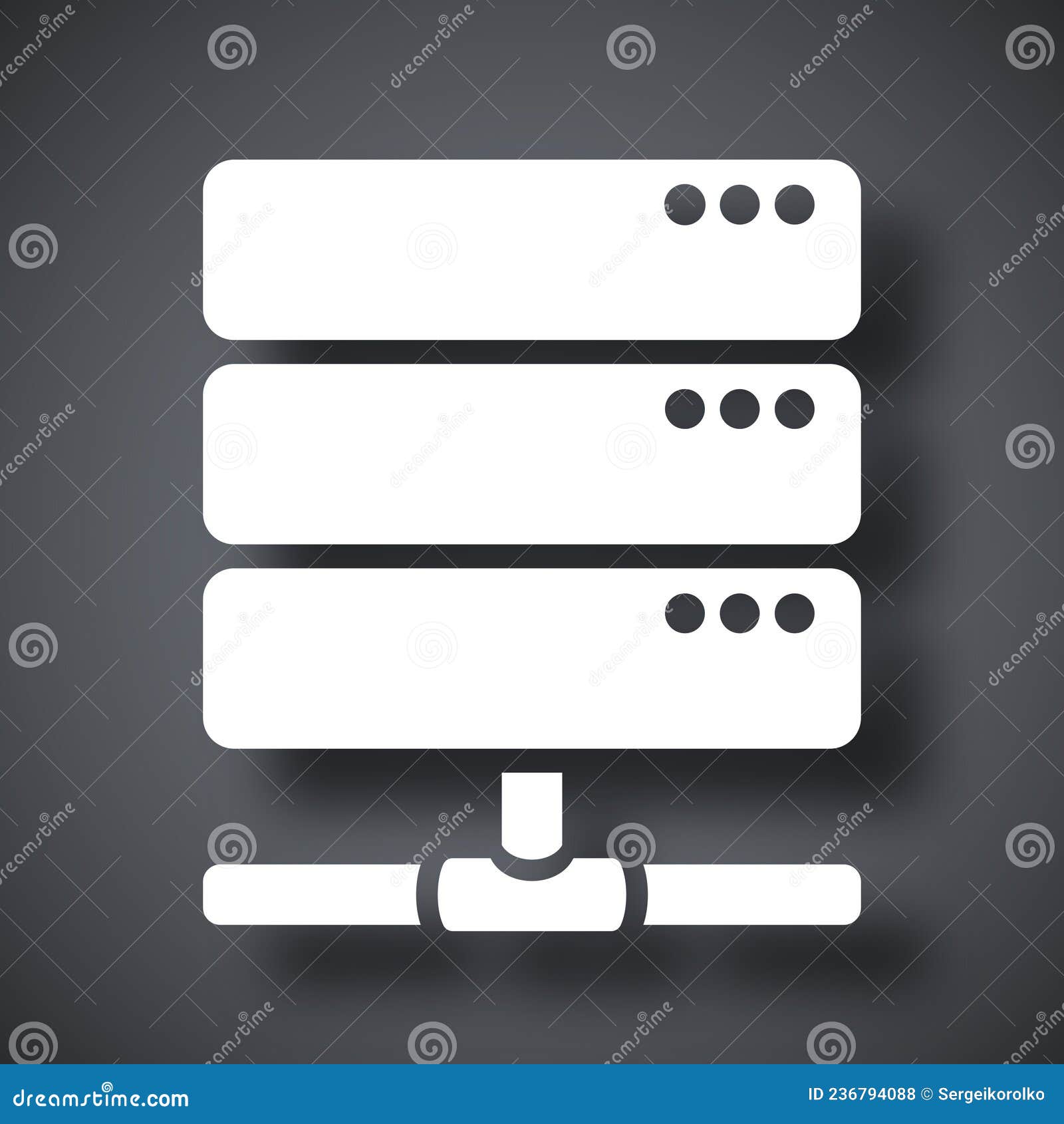Vector Database Server Icon Stock Illustration - Illustration of laptop ...