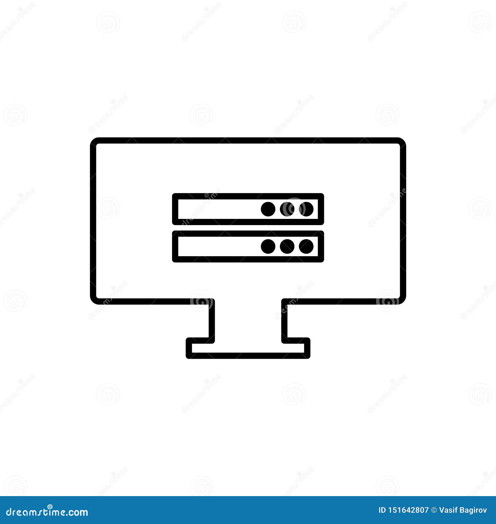 Database, Server Icon - Vector. Database Vector Icon Stock Illustration ...