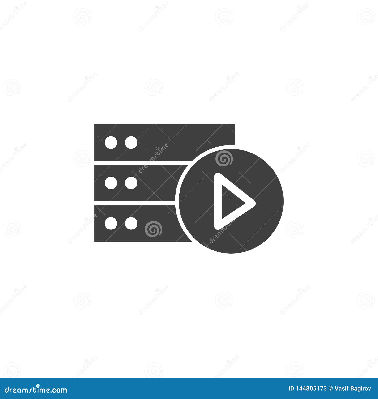 Database Server Play Vector Icon Element Of Data For Mobile Concept And Web Apps Illustration