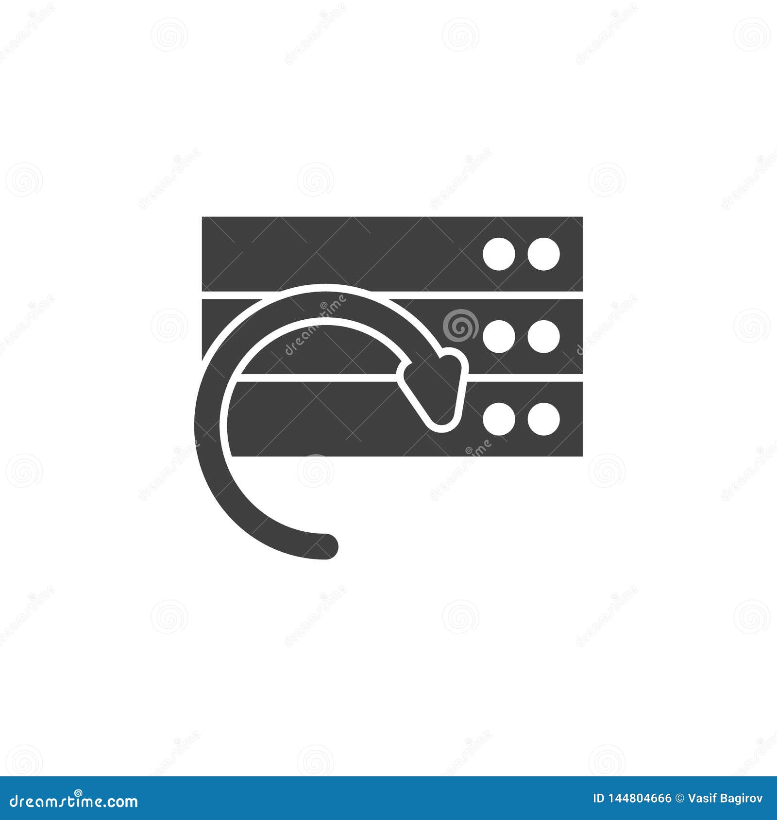 Database, Server, Refresh Vector Icon. Element of Data for Mobile ...