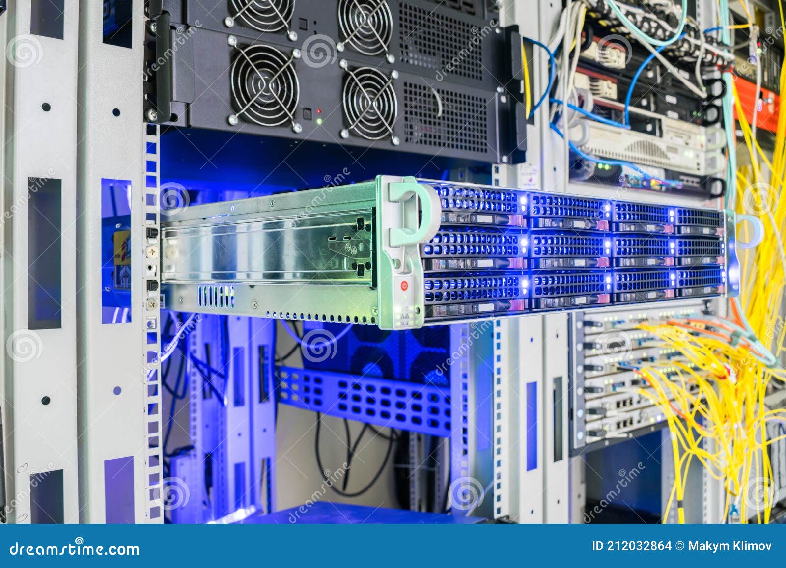 The Database Server on the Skid is Placed in the Data Center Rack ...