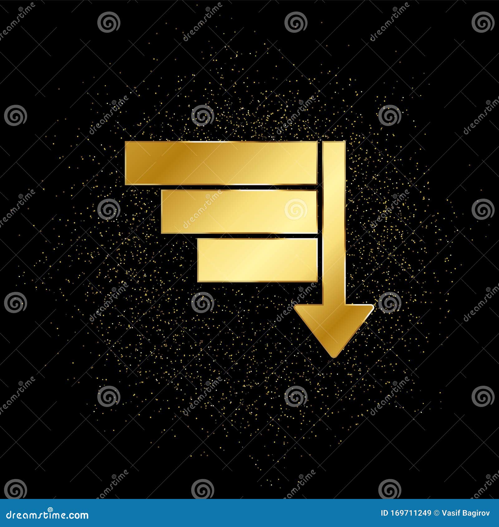 Database, Server, Sort Gold Icon Stock Illustration - Illustration of ...