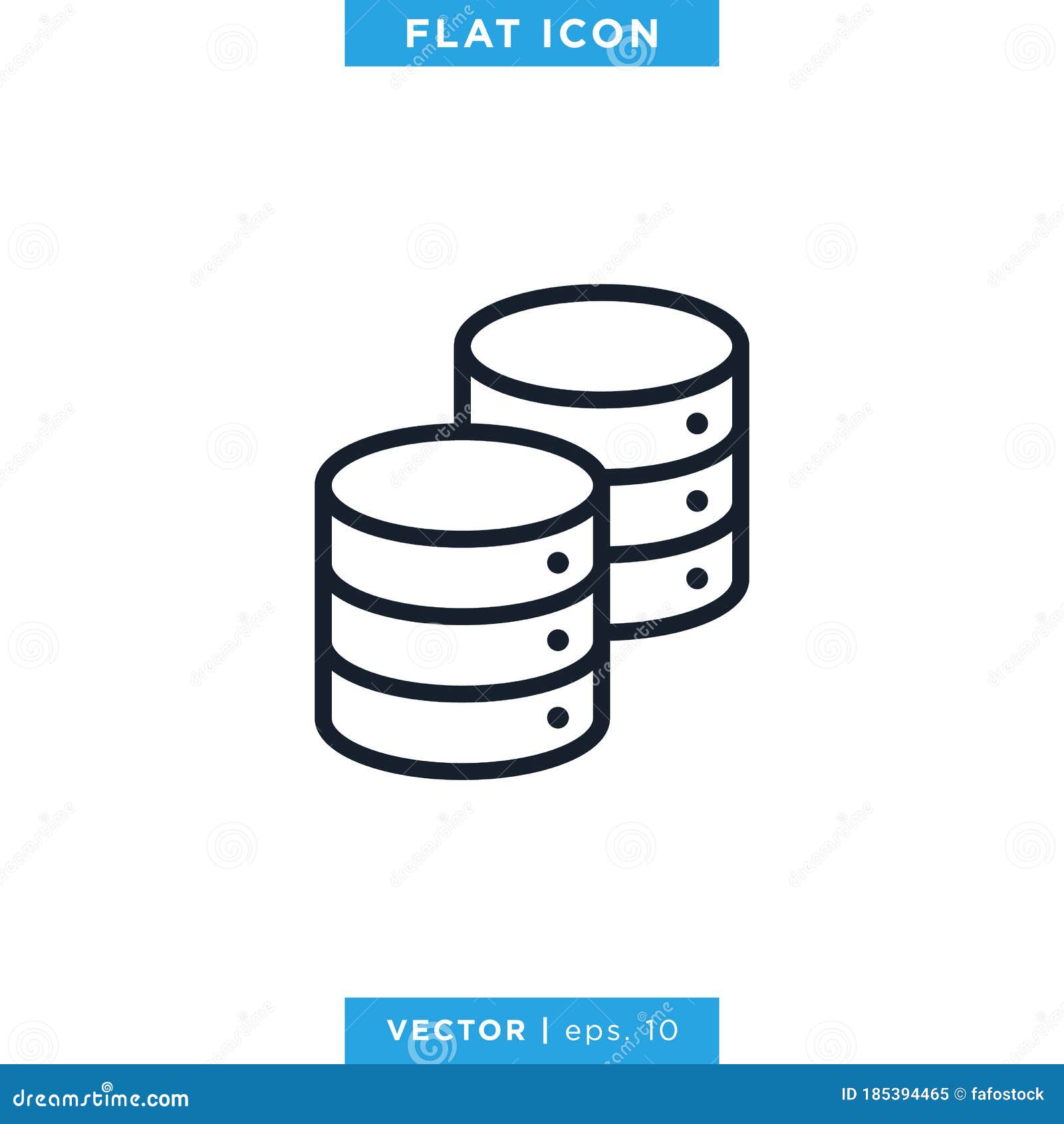 Database Server Storage Icon Vector Logo Design Template. Editable ...
