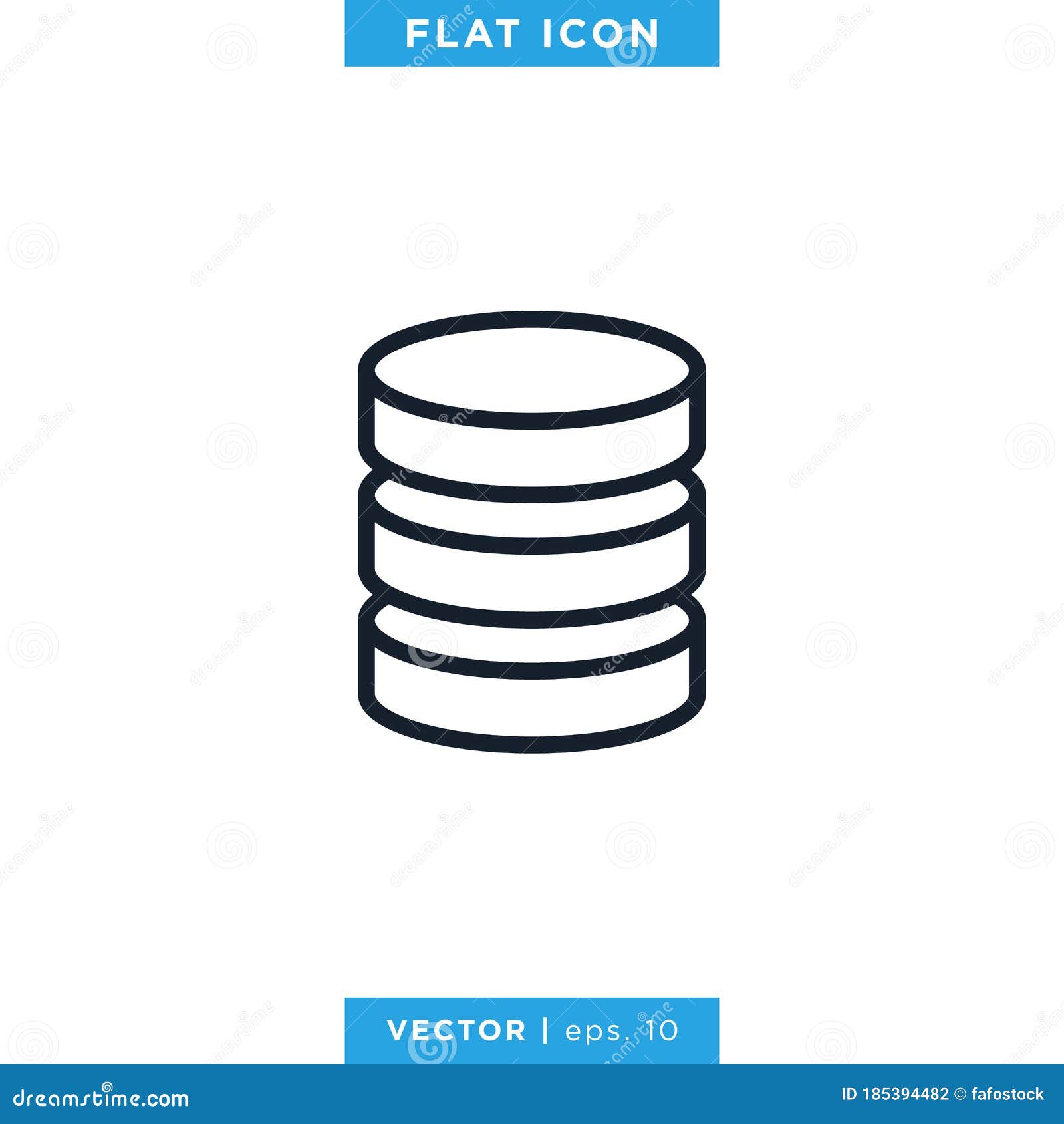 Database Server Storage Icon Vector Logo Design Template. Editable ...