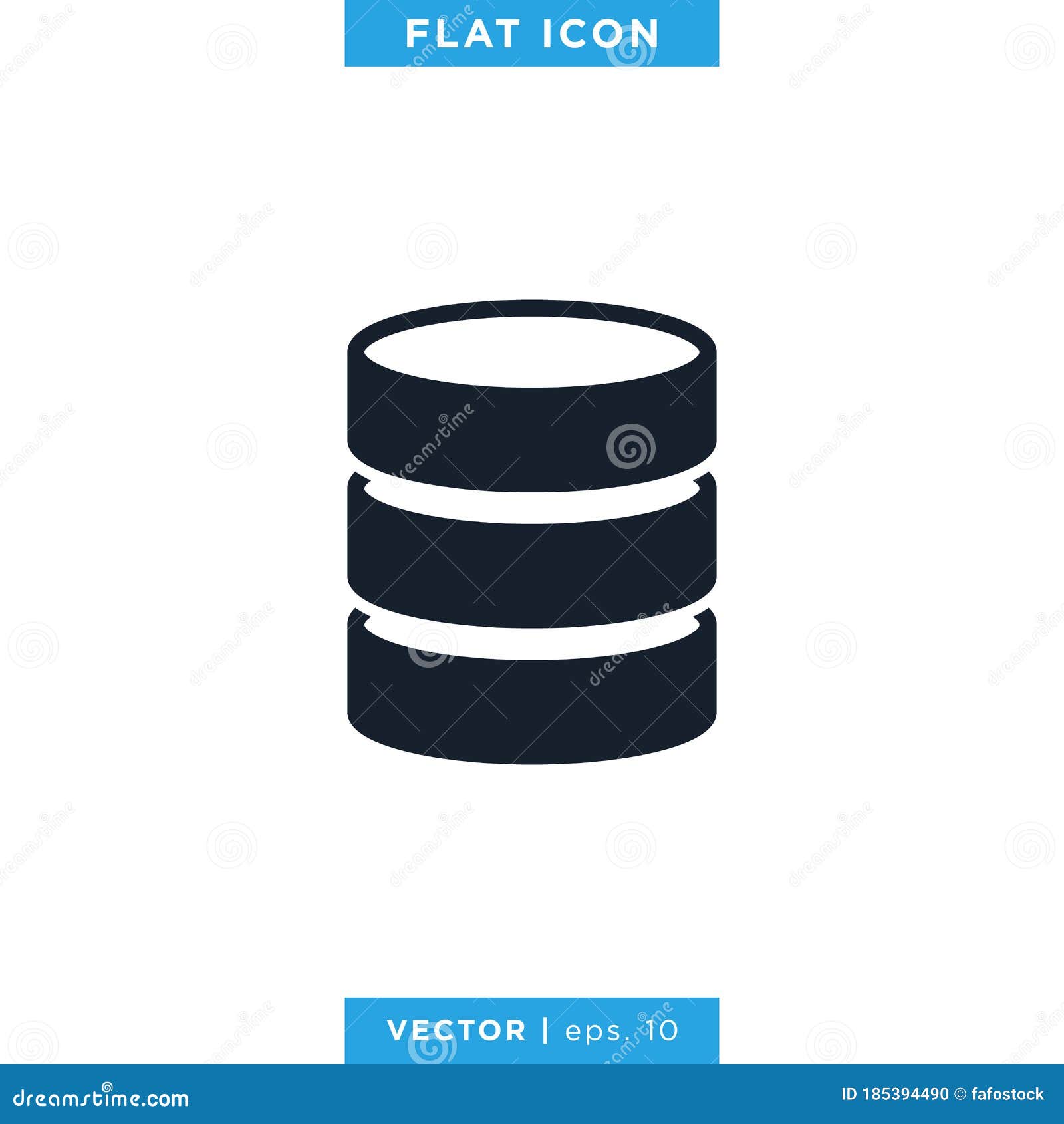 Database Server Storage Icon Vector Logo Design Template. Flat Design ...