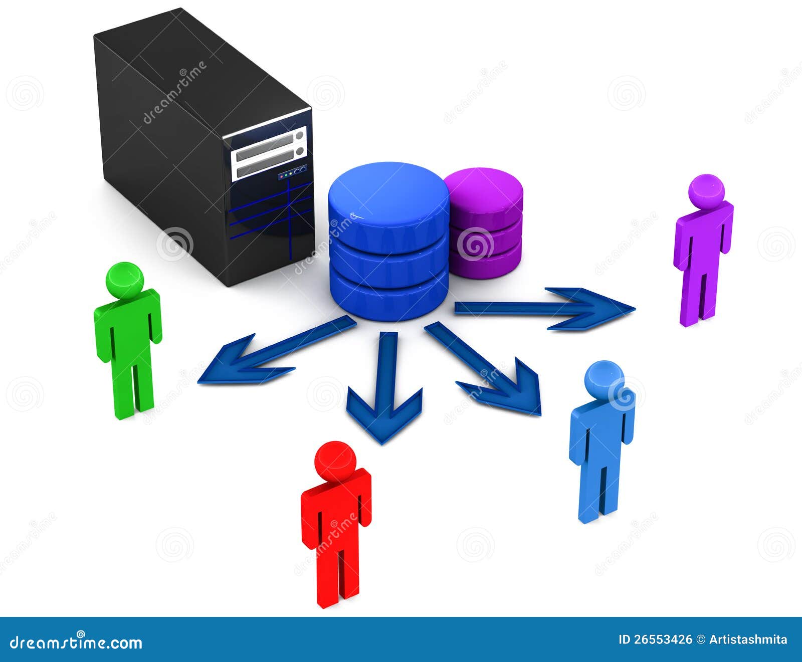 Database Server Users Stock Illustration Illustration Of Manipulate