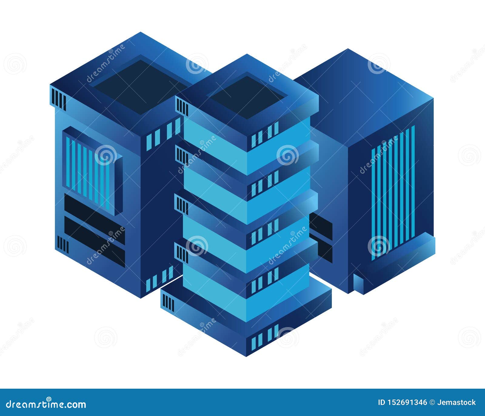 Database Servers and Computing Technology Stock Vector - Illustration ...