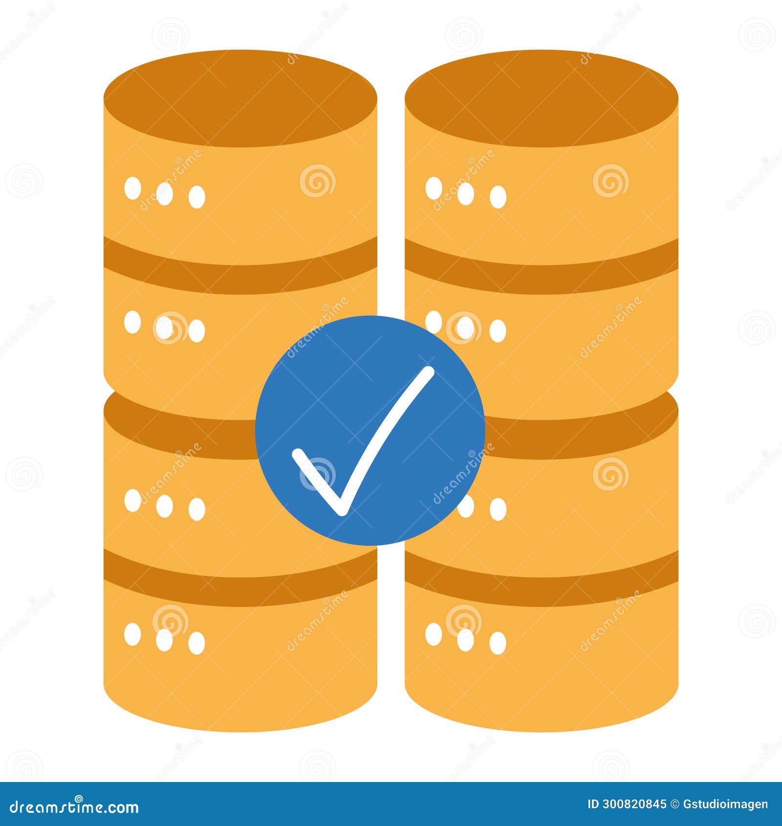 Database Servers of Orange Color Stock Illustration - Illustration of ...