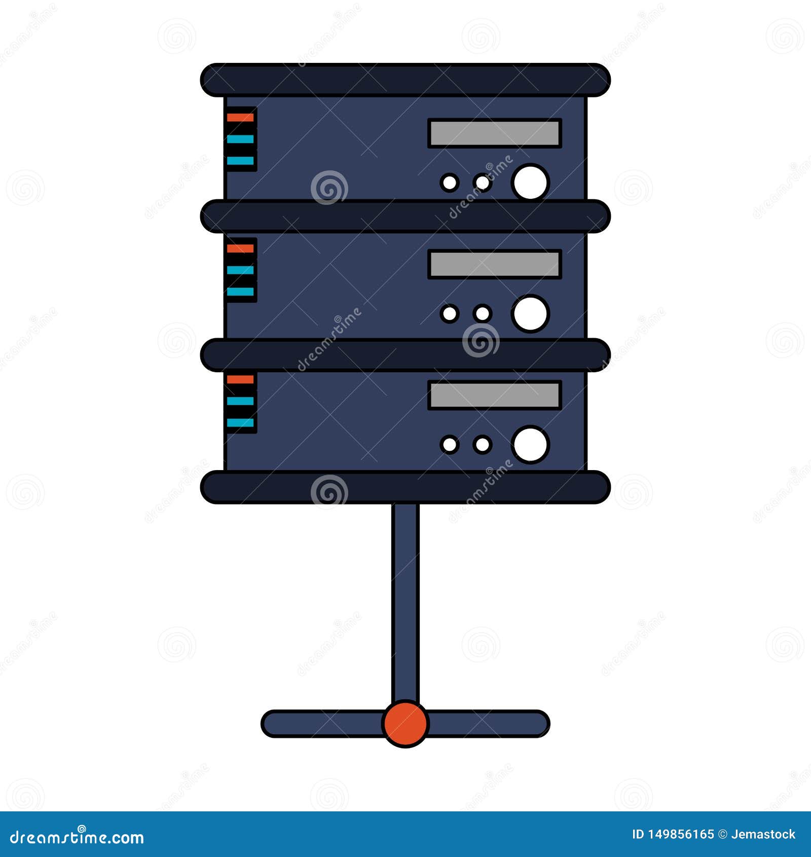 Database Servers Technology Isolated Symbol Stock Vector - Illustration ...