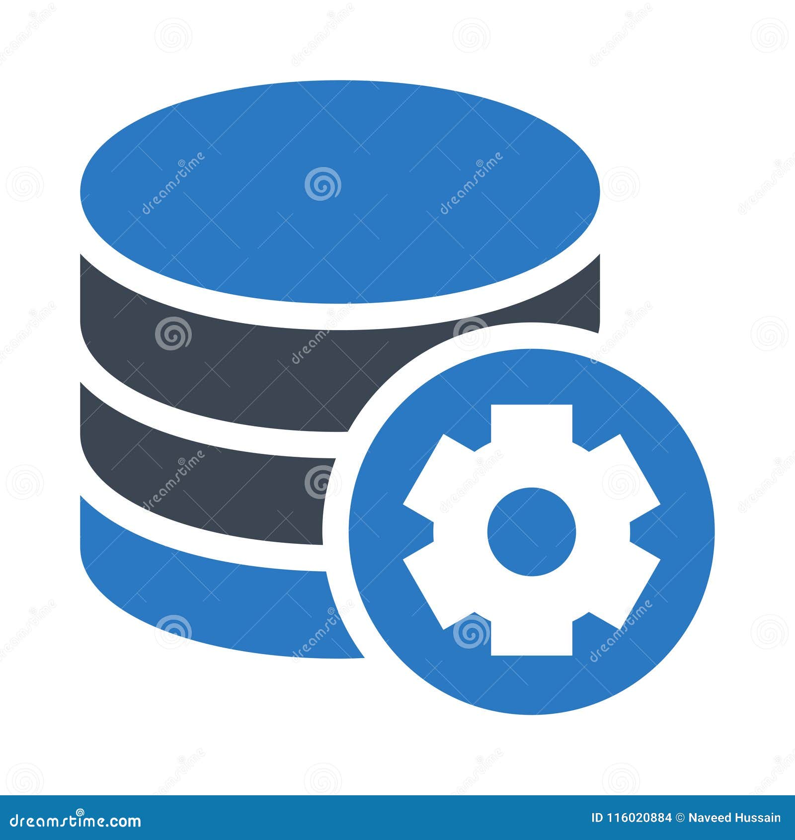 Database Setting Glyphs Double Color Icon Stock Illustration ...