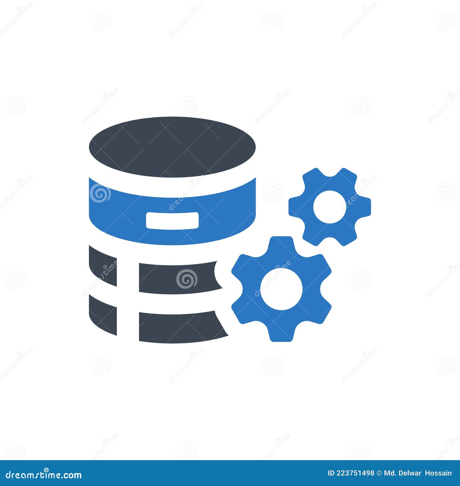 Database setting icon stock vector. Illustration of icon - 223751498