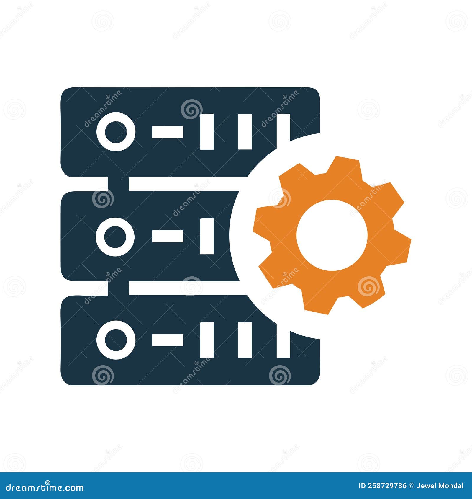 Database Setting Server Icon Simple Vector Design Stock Illustration Illustration Of Button