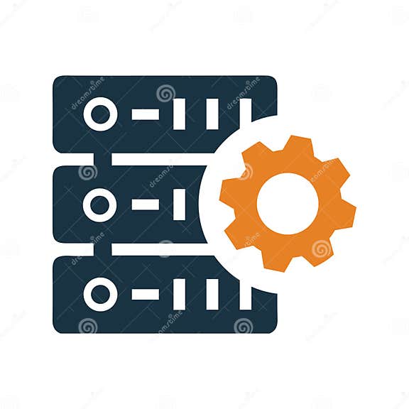 Database, Setting, Server Icon. Simple Vector Design Stock Illustration ...