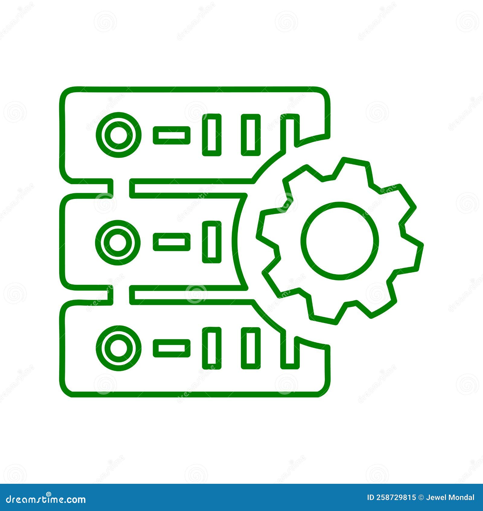 Database Setting Server Outline Icon Line Vector Design Stock Illustration Illustration Of