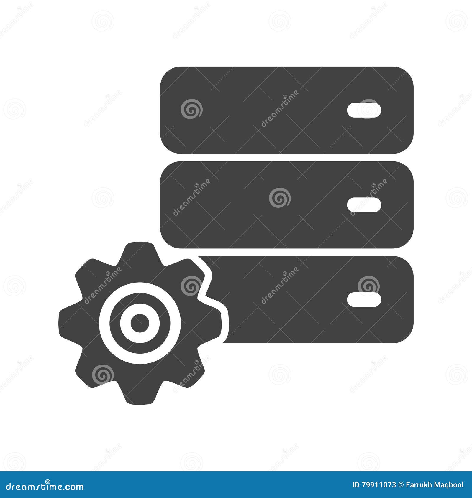 Database Settings stock vector. Illustration of hosting - 79911073