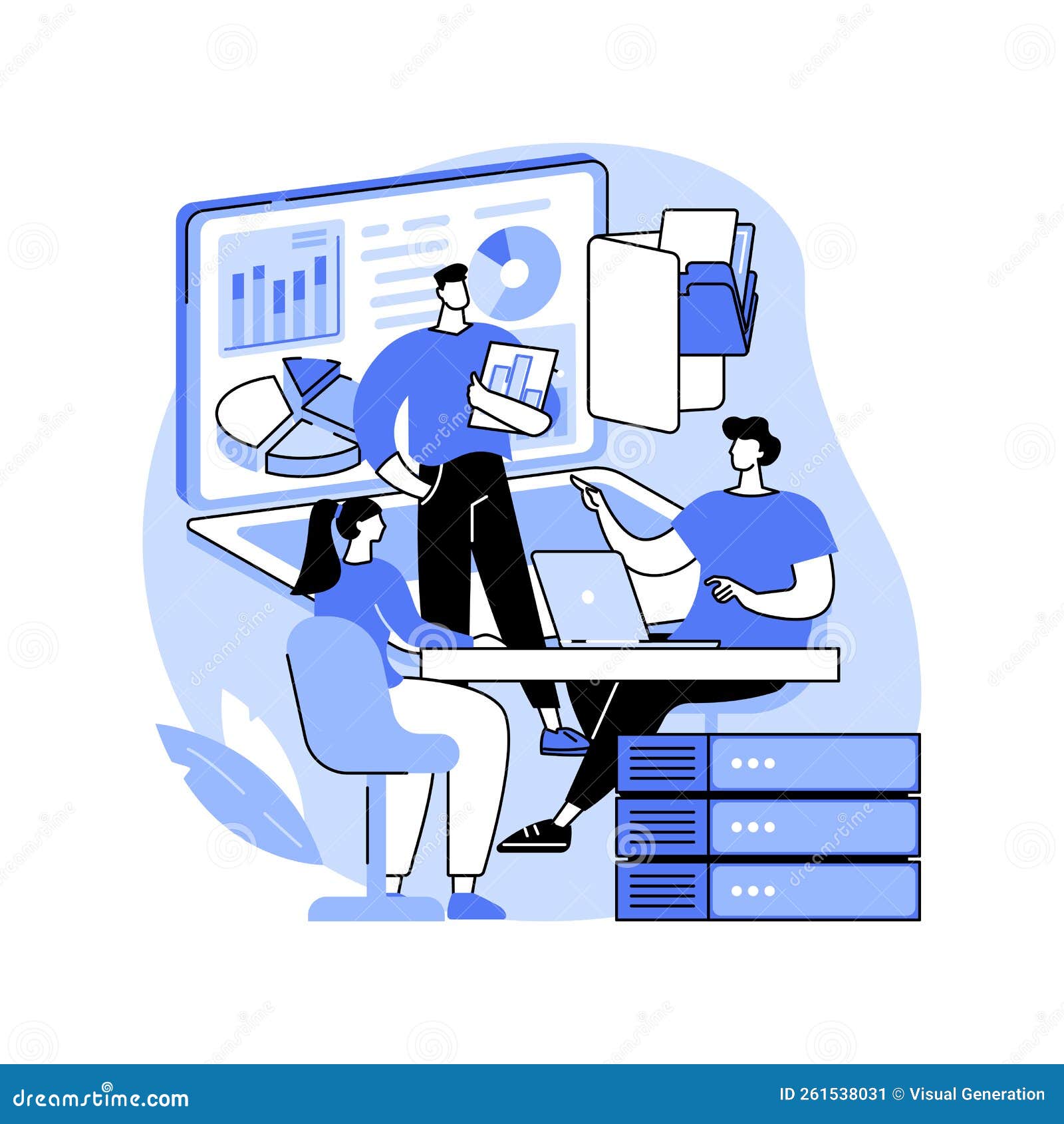 Database Software Isolated Cartoon Vector Illustrations. Stock Vector ...