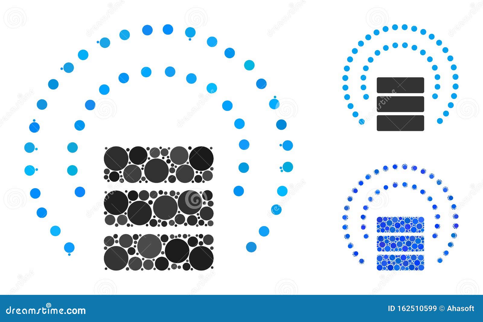 Database Sphere Shield Mosaic Icon of Spheric Items Stock Vector ...