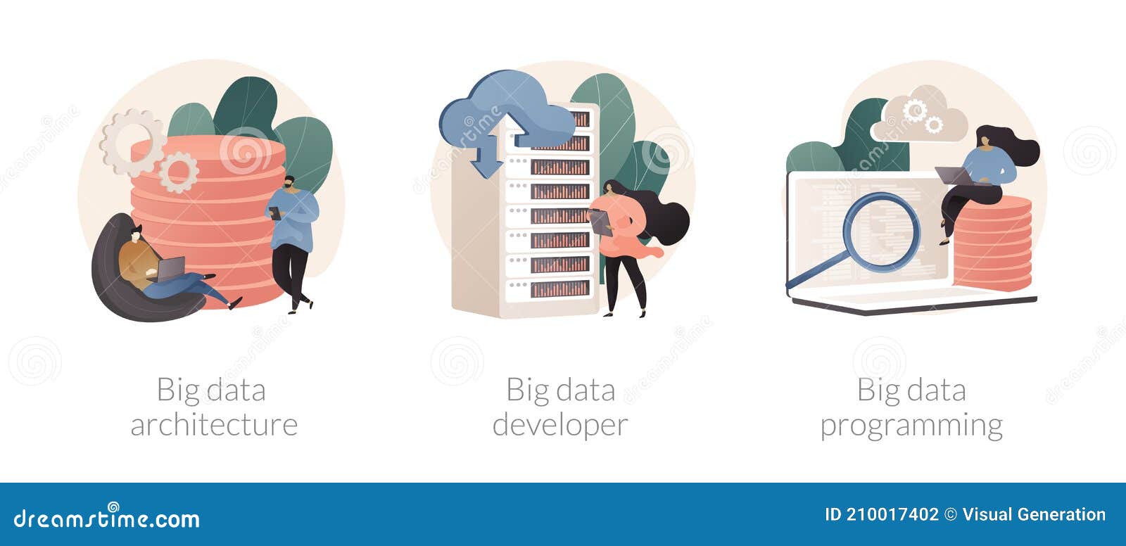 Database Storage Abstract Concept Vector Illustrations. Stock Vector - Illustration of ...