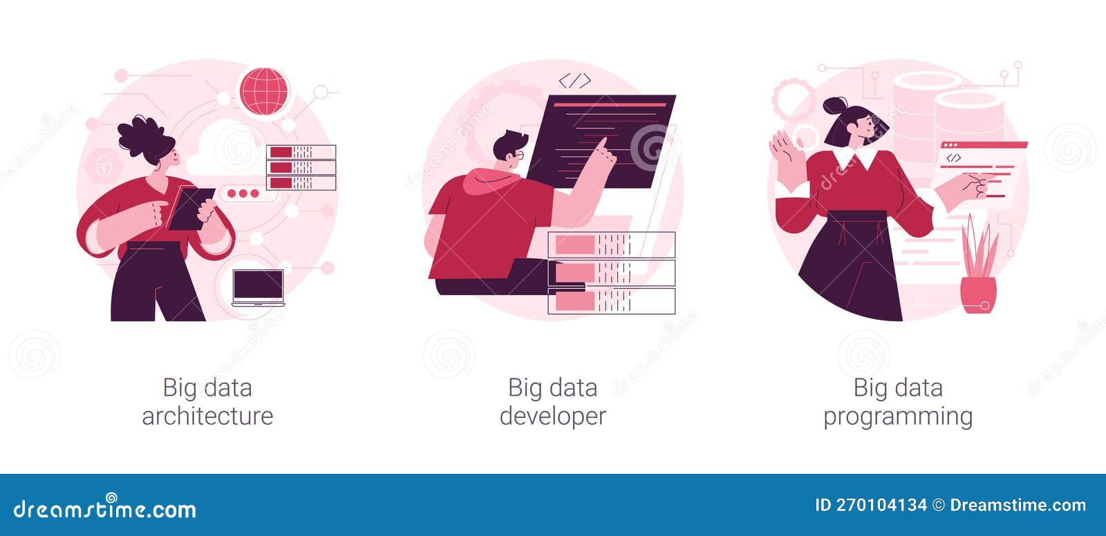 Database Storage Abstract Concept Vector Illustrations. Stock Vector ...