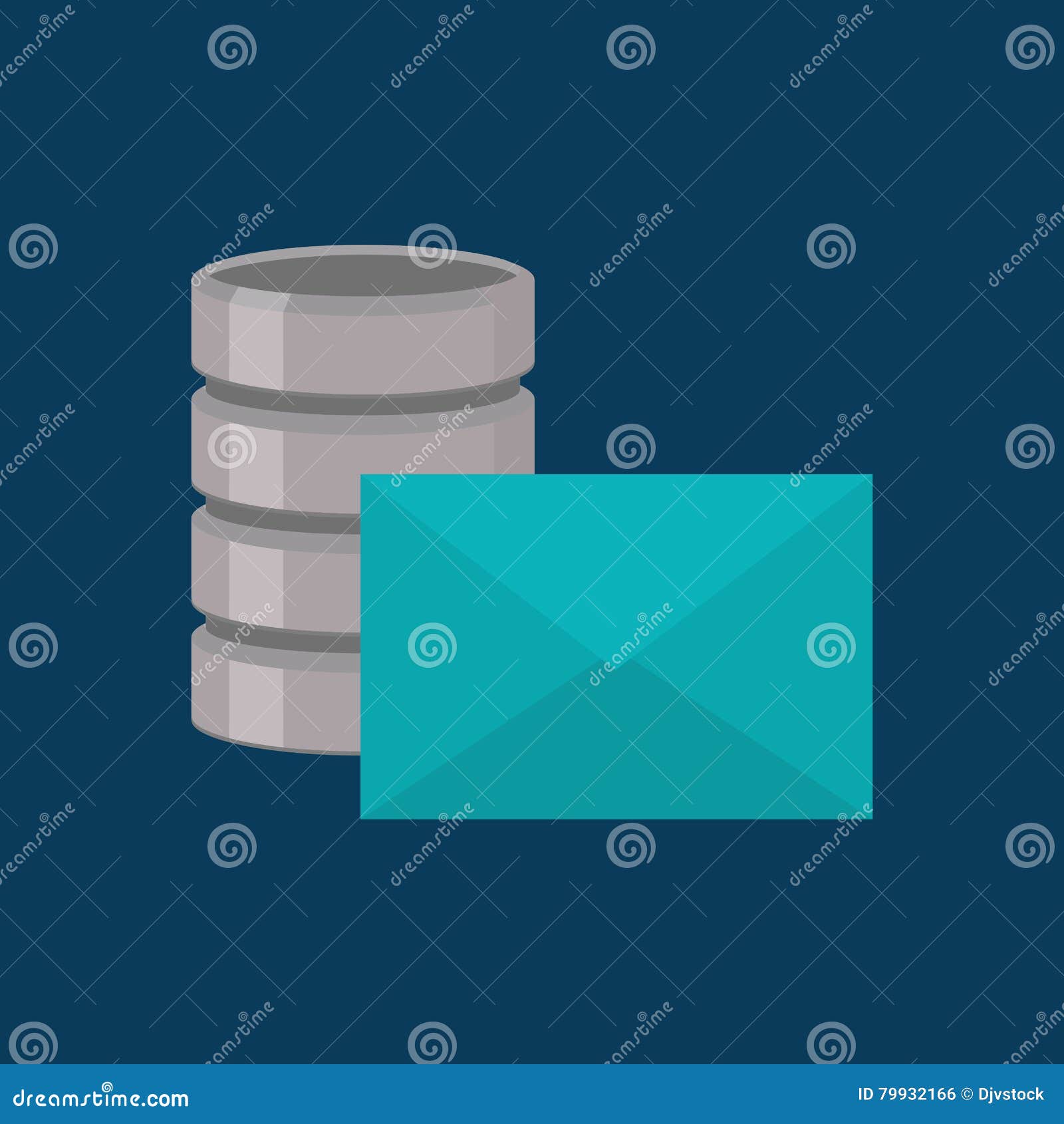 Database storage computer stock vector. Illustration of networking ...